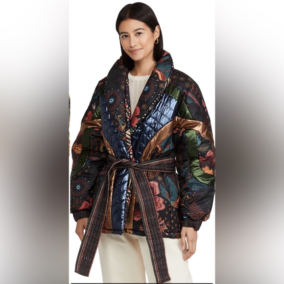 FARM Rio | Jackets & Coats | Farm Rio Black Wild Bananas Metallic ...